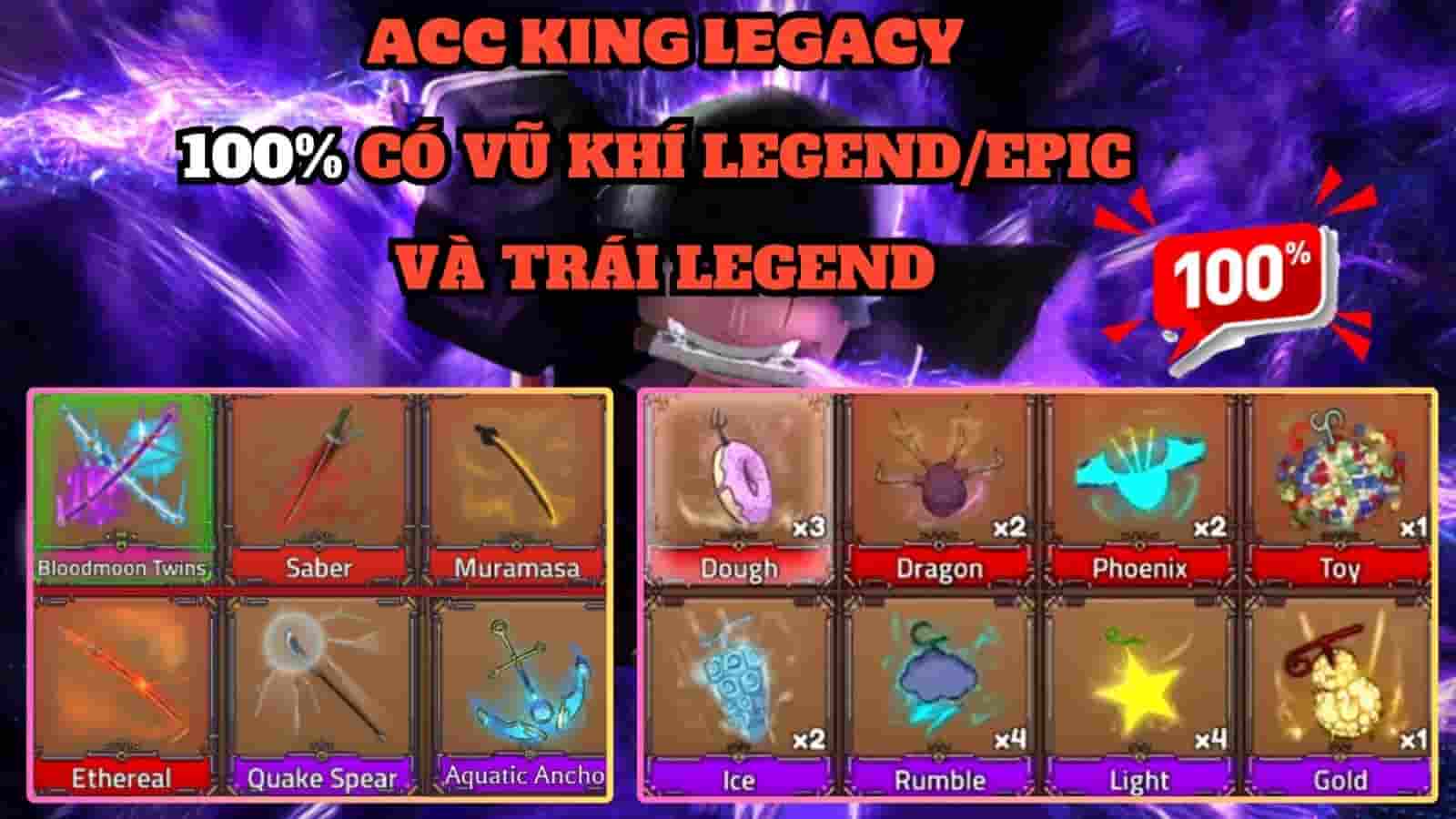 Acc King Legacy - Shop Roblox Việt - Lựa Chọn Số 1 Cho Mua Bán Robux Và Acc Roblox